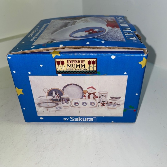 Sakura | Holiday | Vintage Debbie Mumm 997 Sakura Snowman Round Candy ...